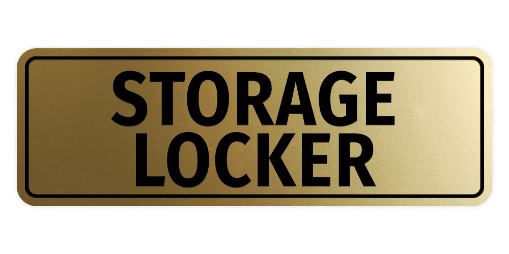 Signs ByLITA Standard Storage Locker Sign (Brushed Gold) - Small ...