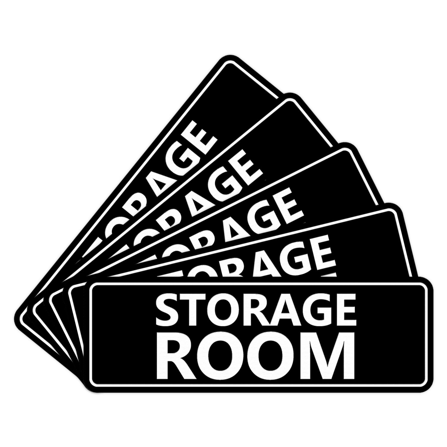 Signs ByLITA Standard Storage Room Sign (Black) - Medium (5 Pack ...