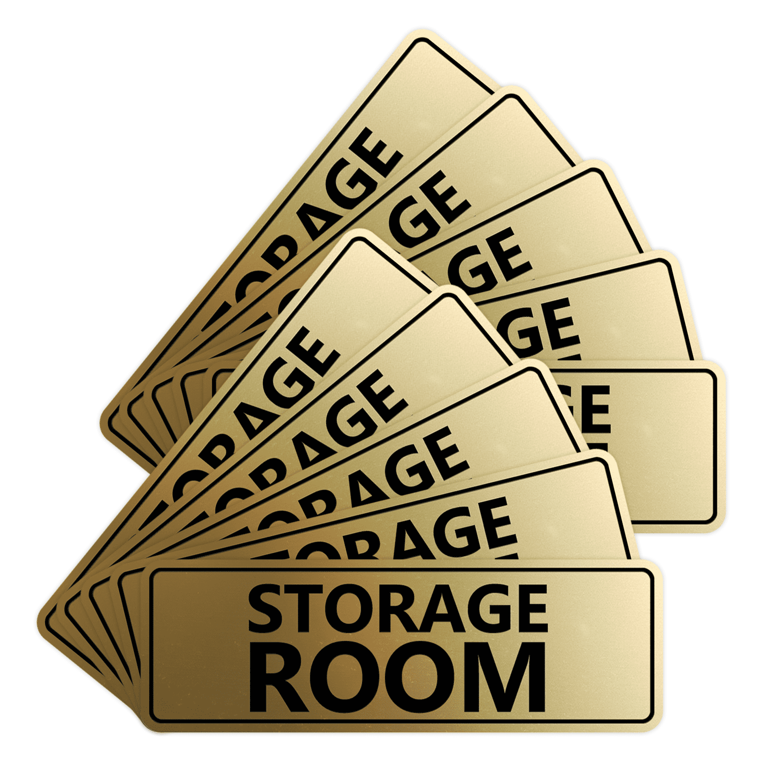 Signs ByLITA Standard Storage Room Sign (Brushed Gold) - Large (10 Pack ...