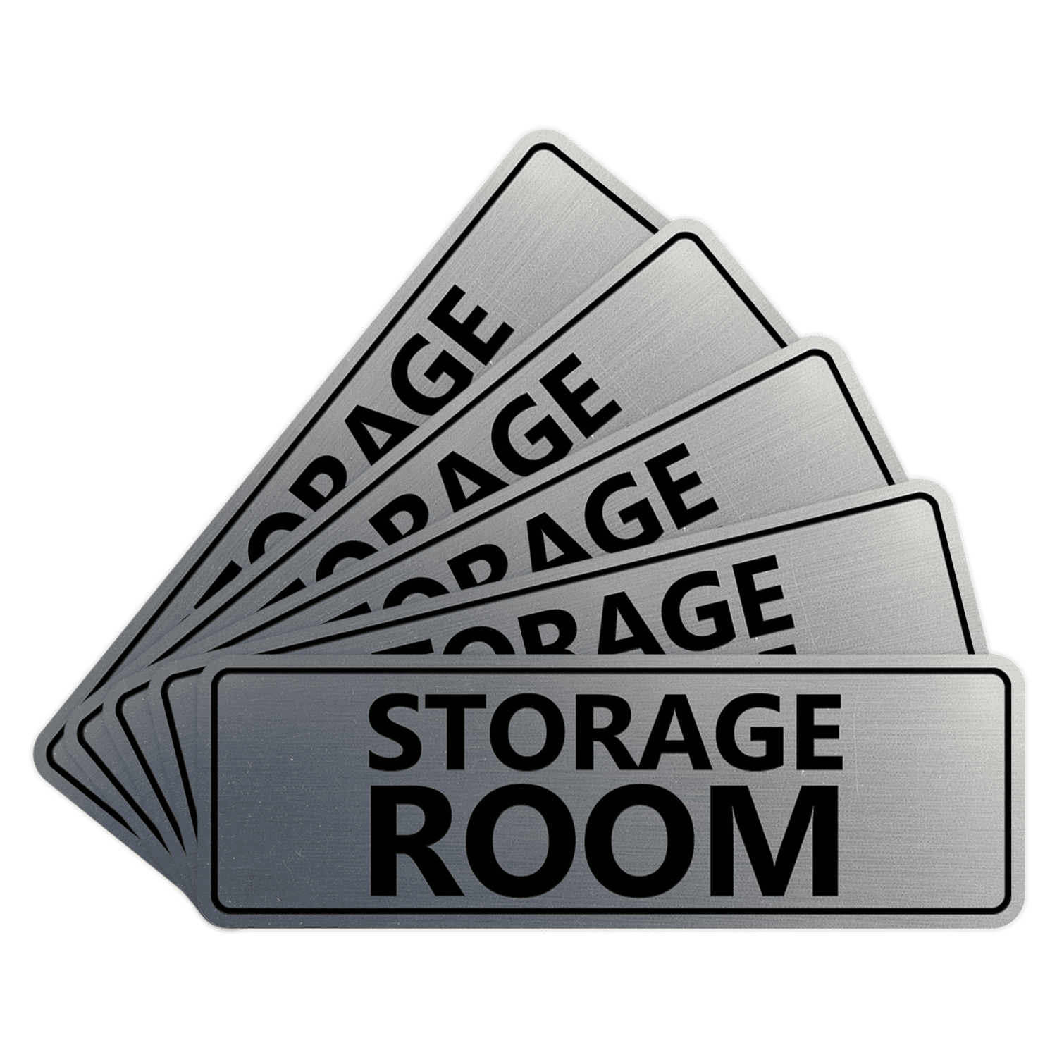 Signs ByLITA Standard Storage Room Sign (Brushed Silver) - Medium (5 ...