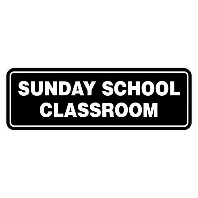 Signs ByLITA Standard Sunday School Classroom Sign (Black) - Large ...