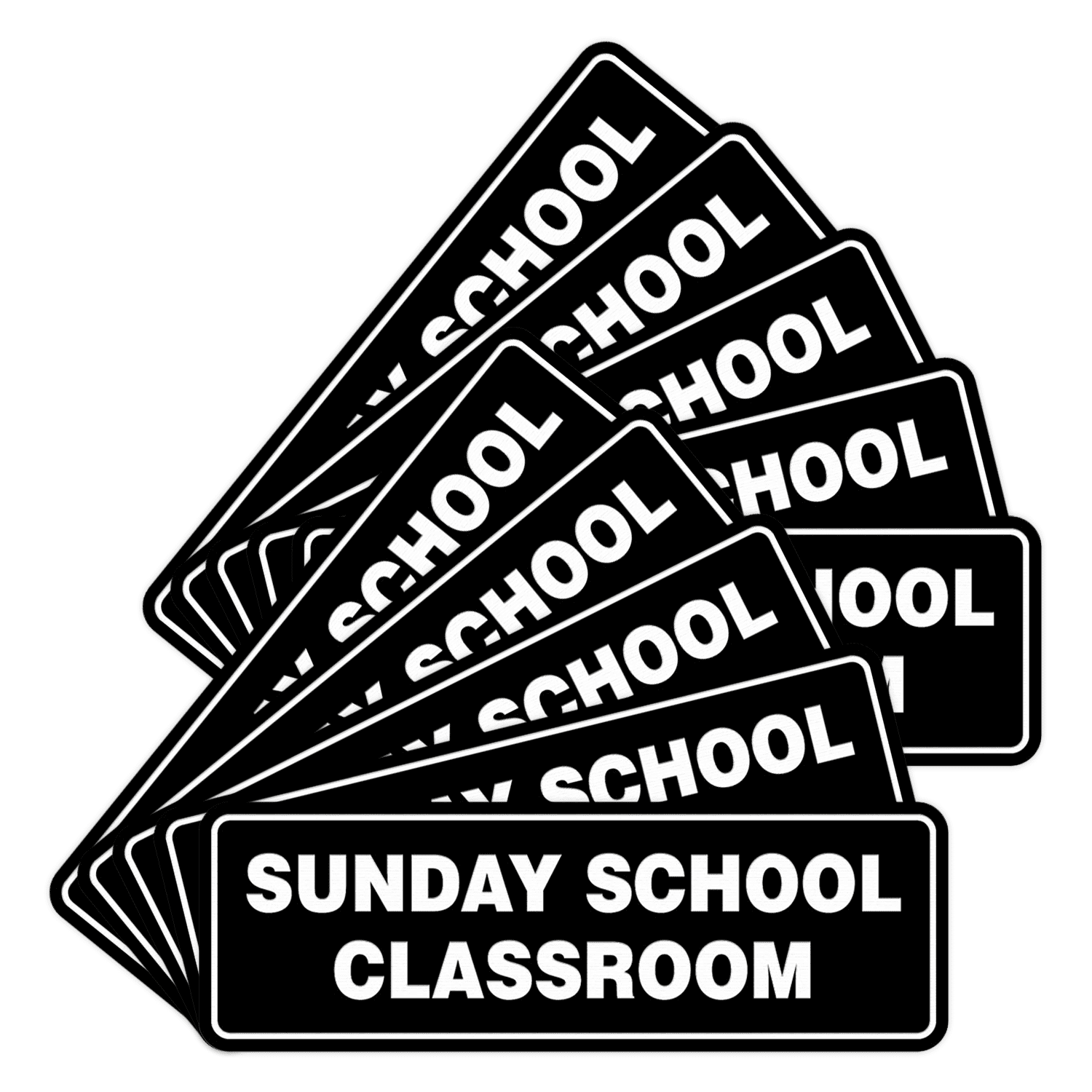 Signs ByLITA Standard Sunday School Classroom Sign (Black) - Small (10 ...