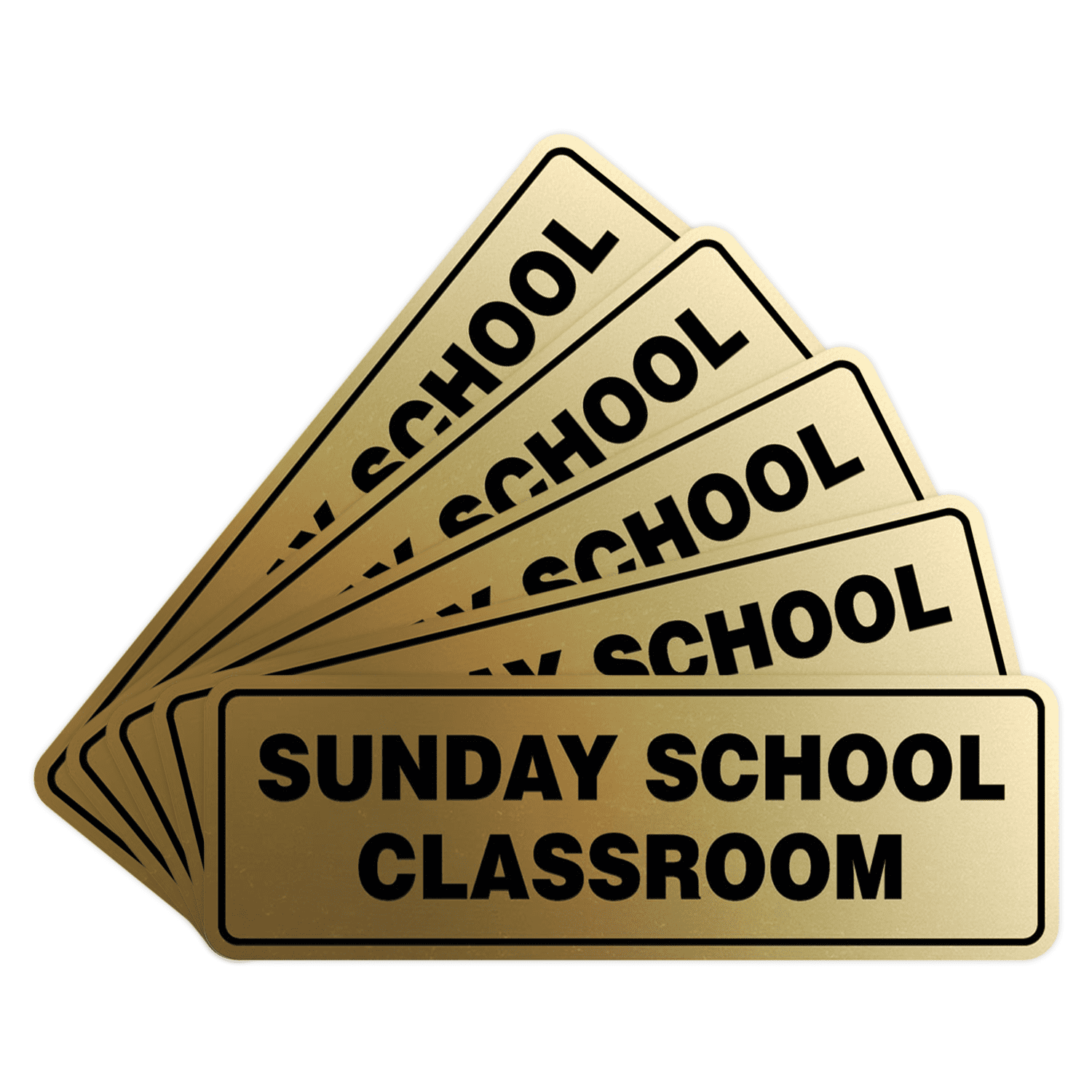 Signs ByLITA Standard Sunday School Classroom Sign (Brushed Gold ...