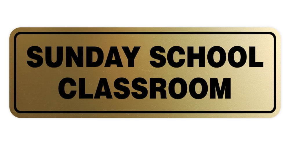 Signs ByLITA Standard Sunday School Classroom Sign (Brushed Gold ...