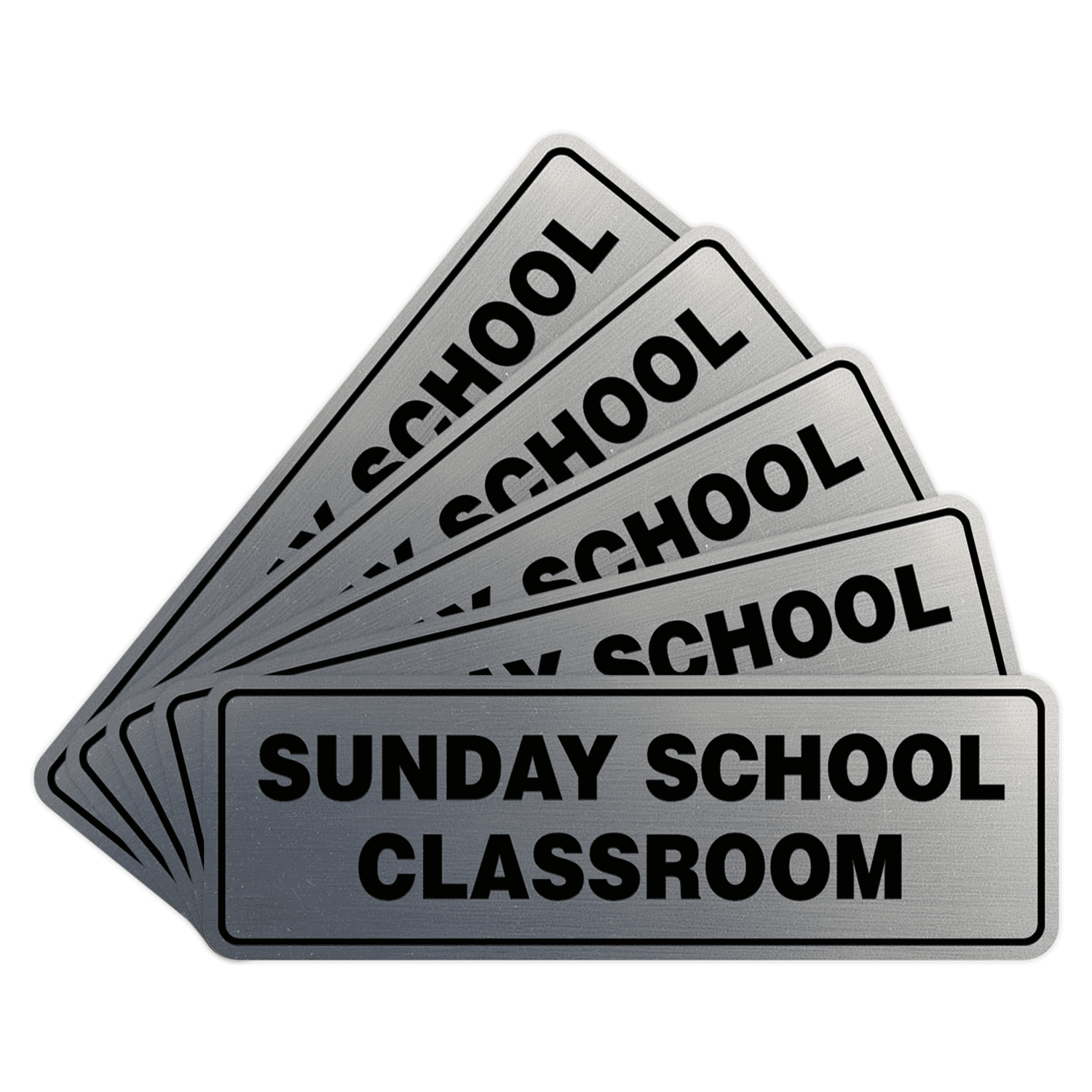 Signs ByLITA Standard Sunday School Classroom Sign (Brushed Silver ...