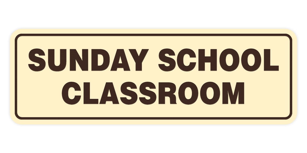 Signs ByLITA Standard Sunday School Classroom Sign (Ivory/Dark Brown ...