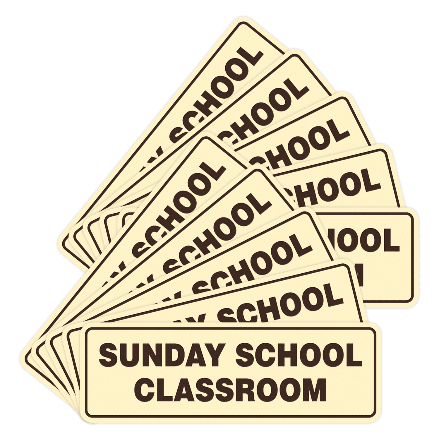 Signs ByLITA Standard Sunday School Classroom Sign (Ivory/Dark Brown ...