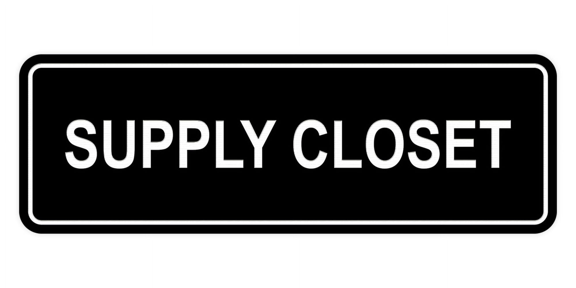 Signs ByLITA Standard Supply Closet Wall or Door Sign | Office Signage ...