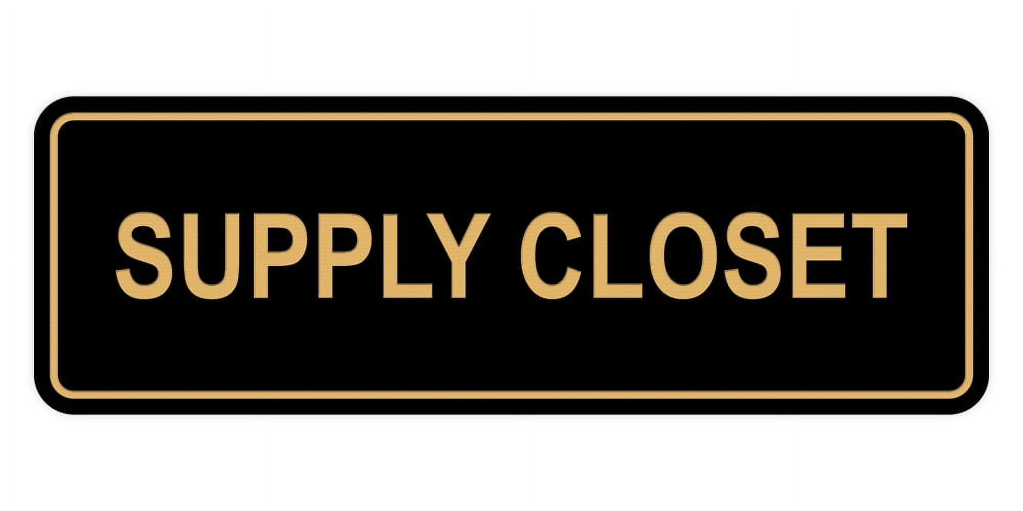 Signs ByLITA Standard Supply Closet Wall or Door Sign | Office Storage ...