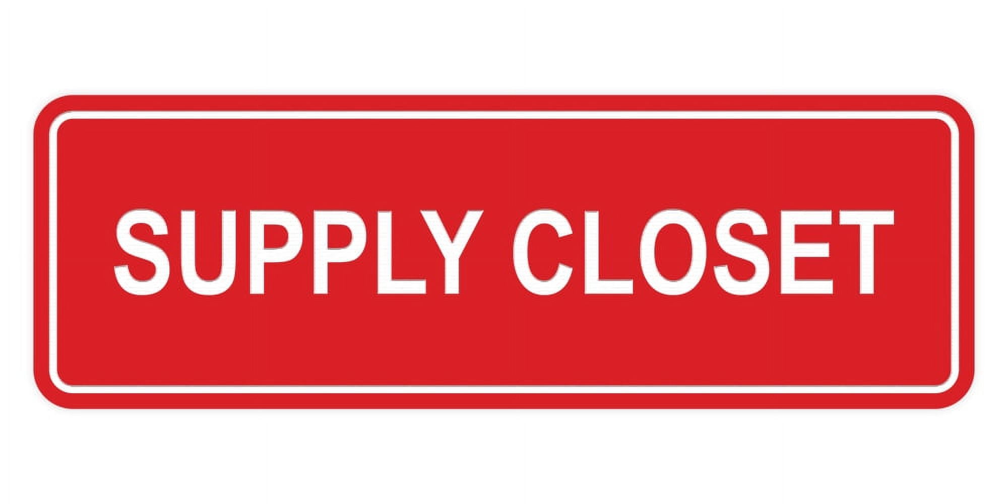 Signs ByLITA Standard Supply Closet Wall or Door Sign | Office Storage ...