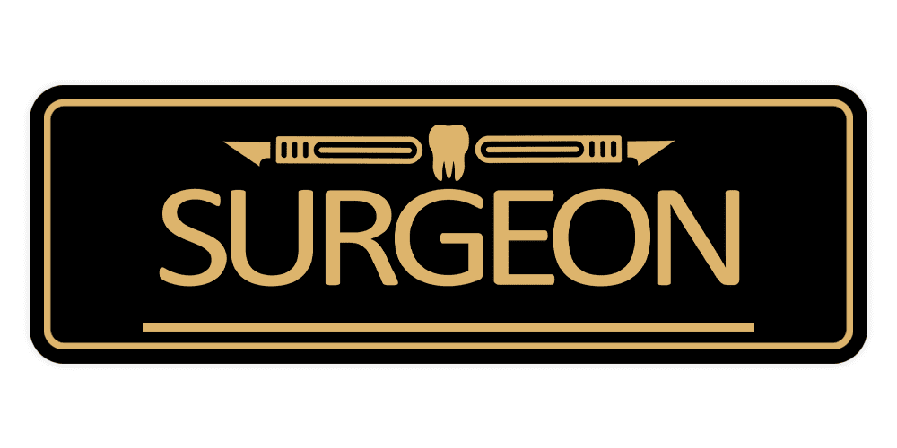 Signs ByLITA Standard Surgeon Tooth Graphic Medical Office Decor Sign ...