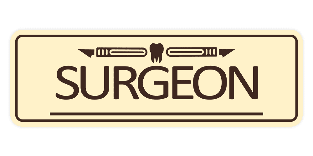 Signs ByLITA Standard Surgeon Tooth Graphic Medical Office Decor Sign ...