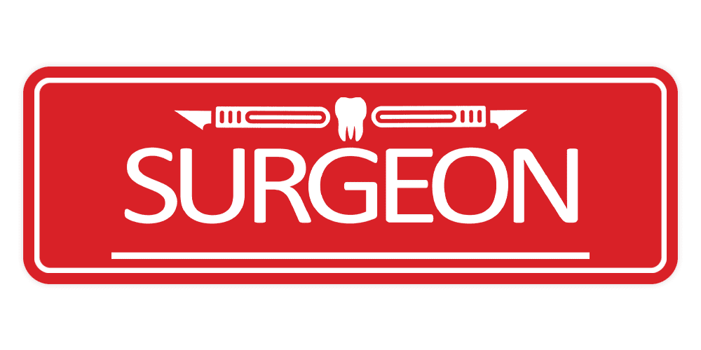 Signs ByLITA Standard Surgeon Tooth Graphic Medical Office Decor Sign ...