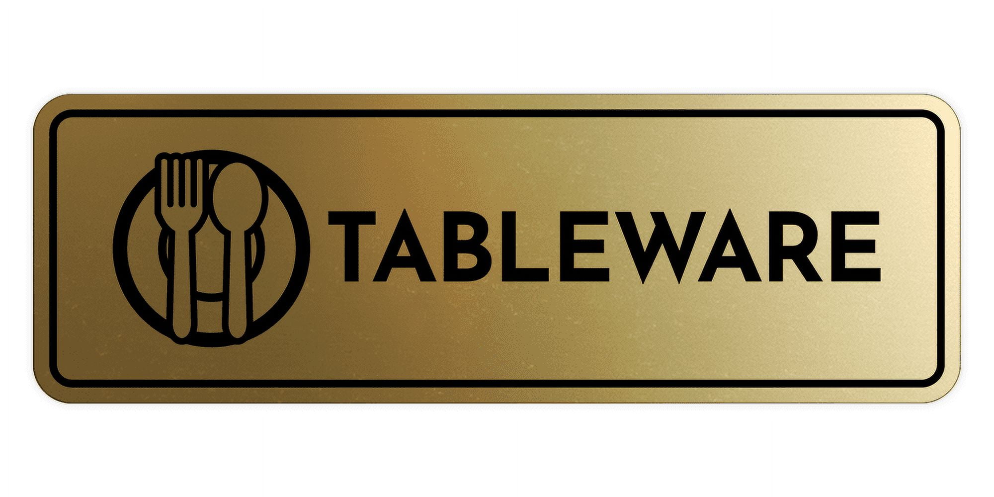 Signs ByLITA Standard Tableware Door or Wall Sign Easy Installation ...