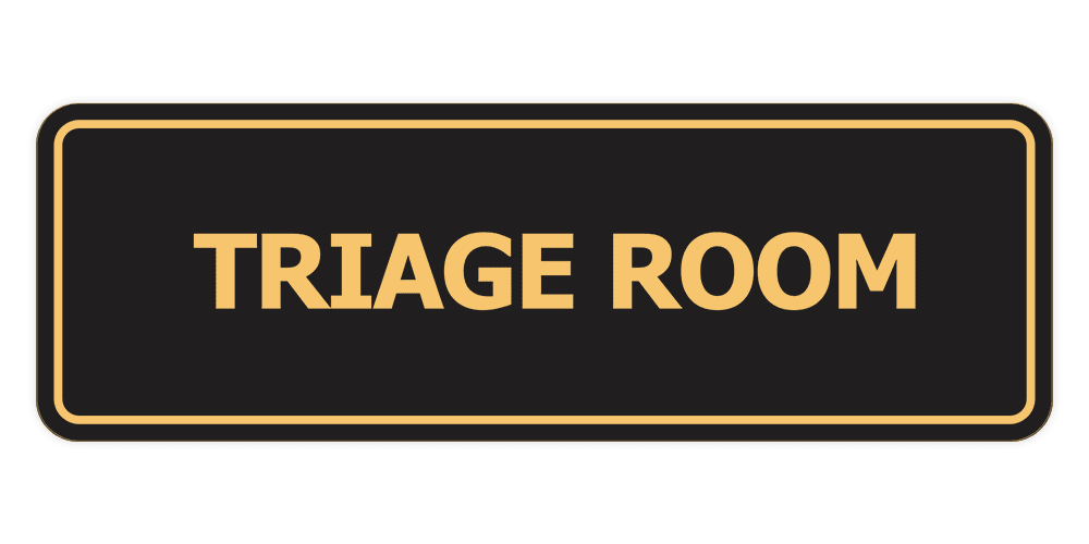 Signs ByLITA Standard Triage Room Door or Wall Sign Durable ABS Plastic ...