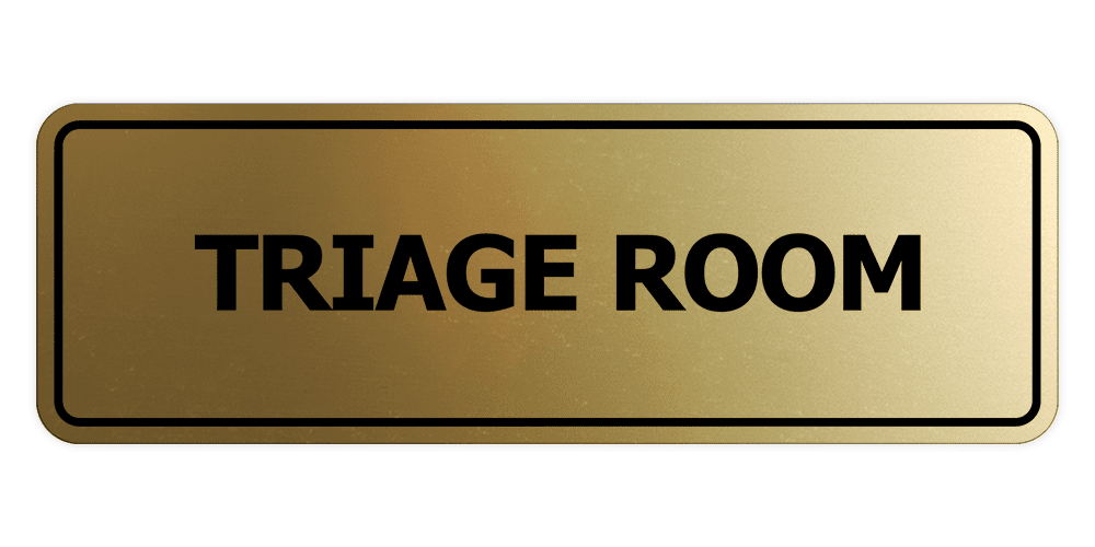 Signs ByLITA Standard Triage Room Door or Wall Sign Durable ABS Plastic ...