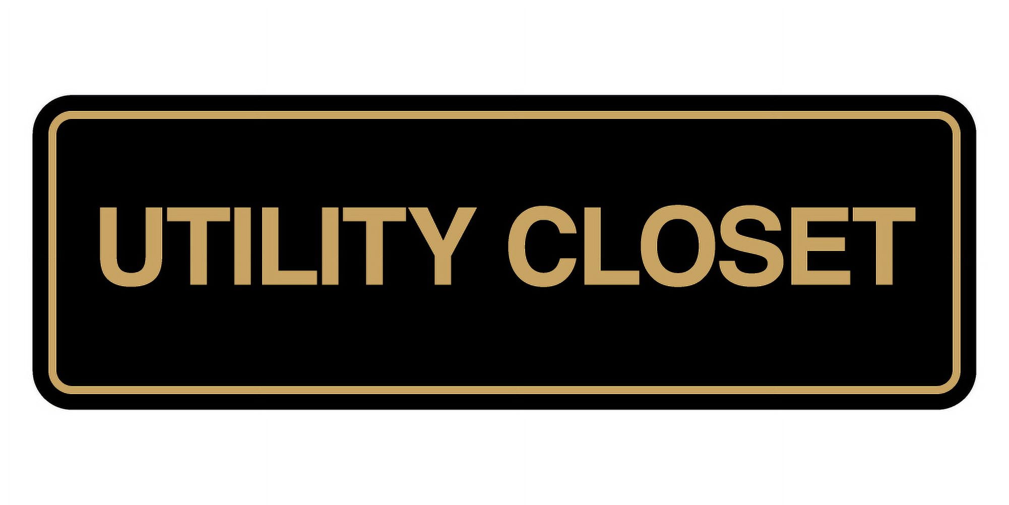 Signs ByLITA Standard Utility Closet Wall or Door Sign | Easy ...