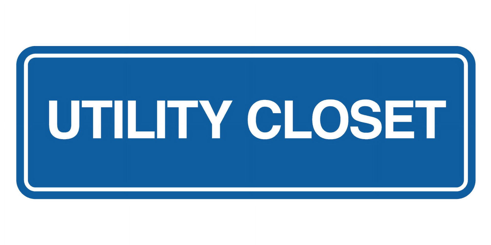 Signs ByLITA Standard Utility Closet Wall or Door Sign | Easy ...