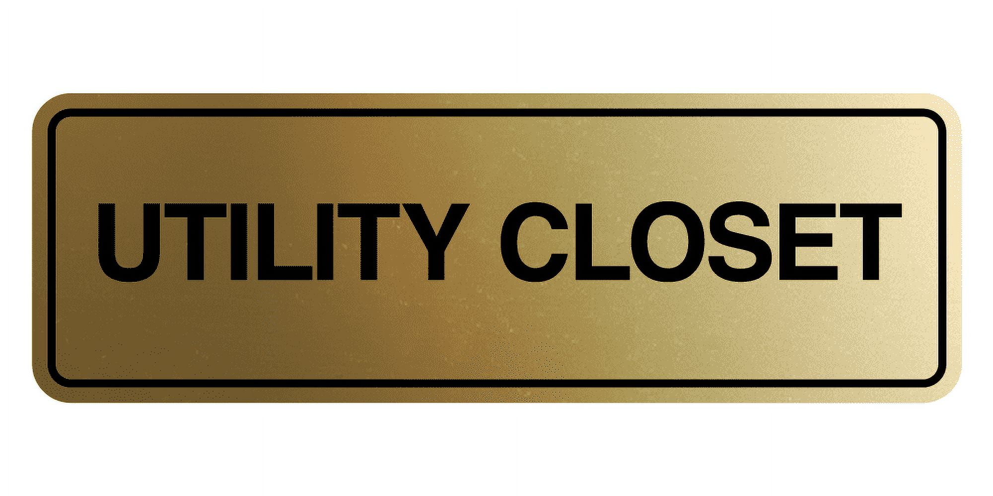 Signs ByLITA Standard Utility Closet Wall or Door Sign | Easy ...
