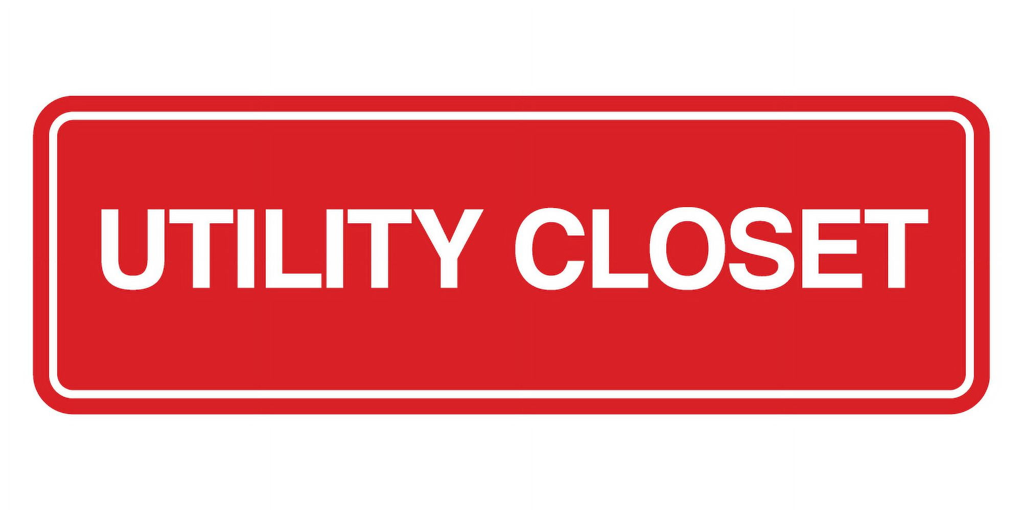 Signs ByLITA Standard Utility Closet Wall or Door Sign | Easy ...