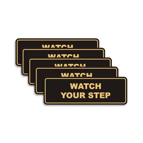Signs ByLITA Standard Watch Your Step Wall or Door Sign | Health and ...