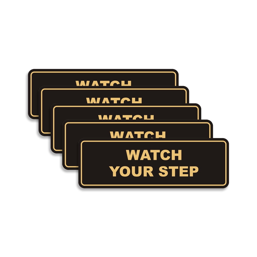 Signs ByLITA Standard Watch Your Step Wall or Door Sign | Health and ...