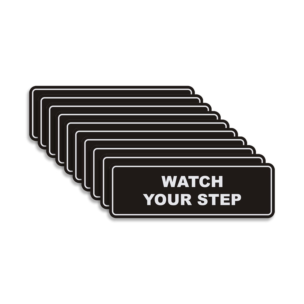 Signs ByLITA Standard Watch Your Step Wall or Door Sign | Health and ...