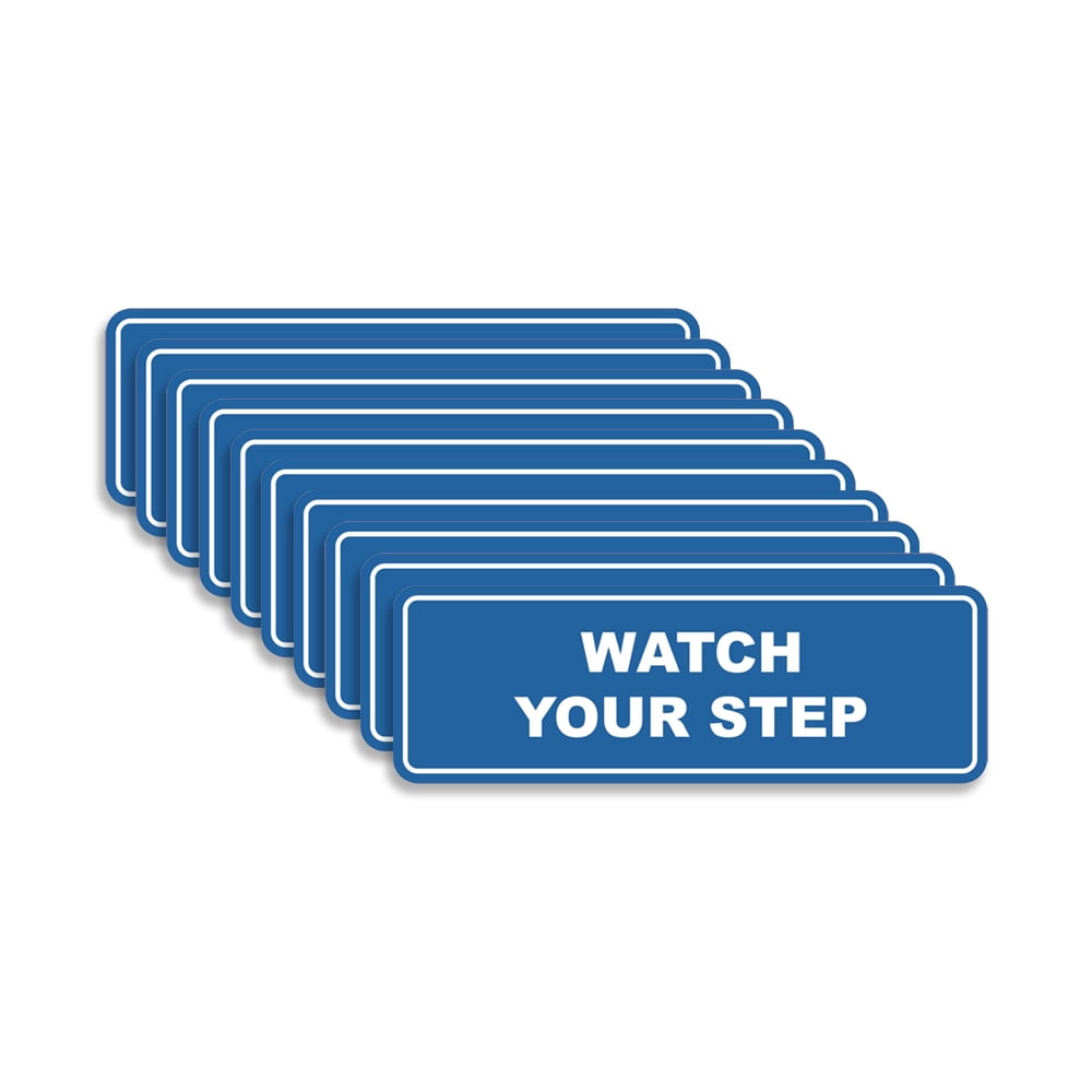 Signs ByLITA Standard Watch Your Step Wall or Door Sign | Health and ...