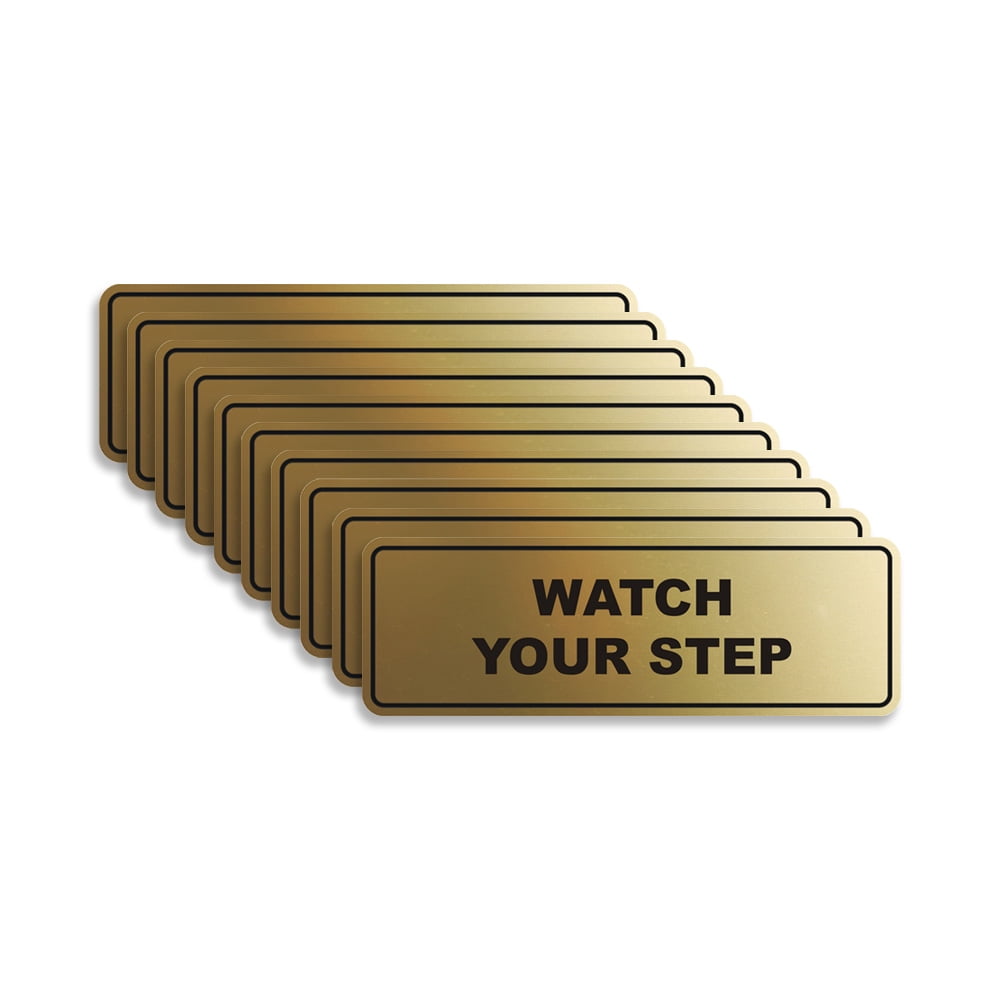 Signs ByLITA Standard Watch Your Step Wall or Door Sign | Health and ...