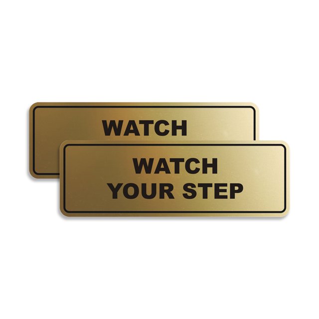 Signs ByLITA Standard Watch Your Step Wall or Door Sign | Health and ...