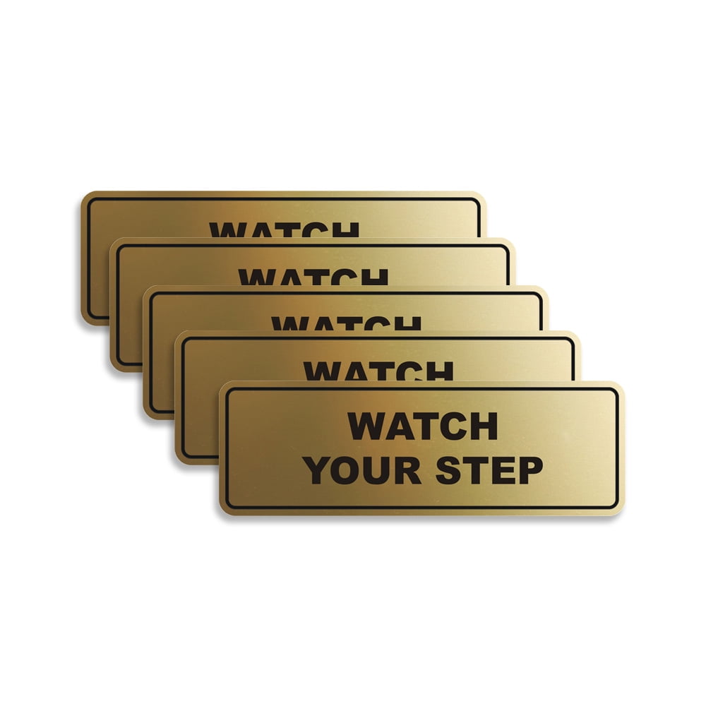 Signs ByLITA Standard Watch Your Step Wall or Door Sign | Health and ...