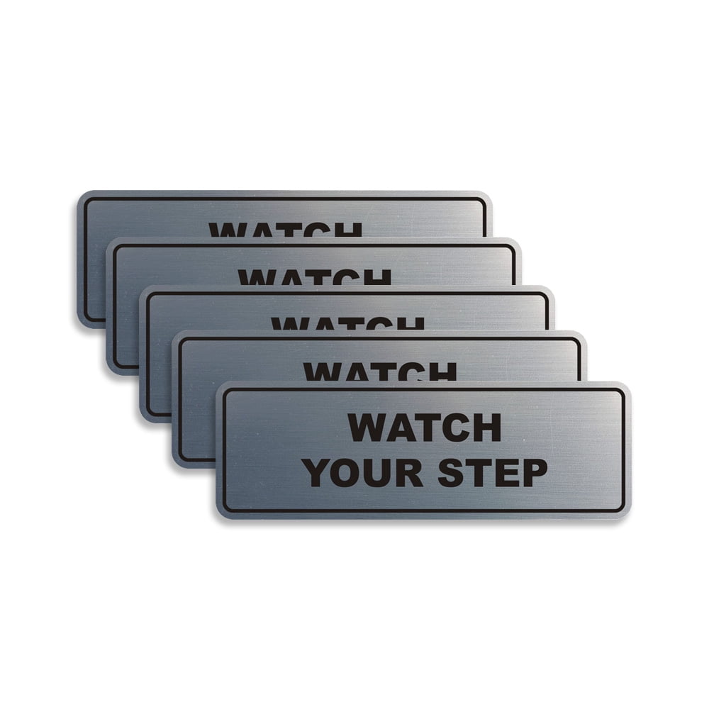Signs ByLITA Standard Watch Your Step Wall or Door Sign | Health and ...