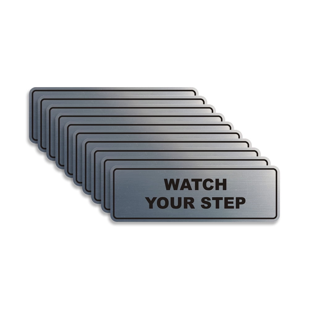 Signs ByLITA Standard Watch Your Step Wall or Door Sign | Health and ...