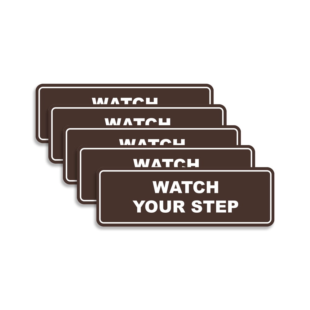 Signs ByLITA Standard Watch Your Step Wall or Door Sign | Health and ...