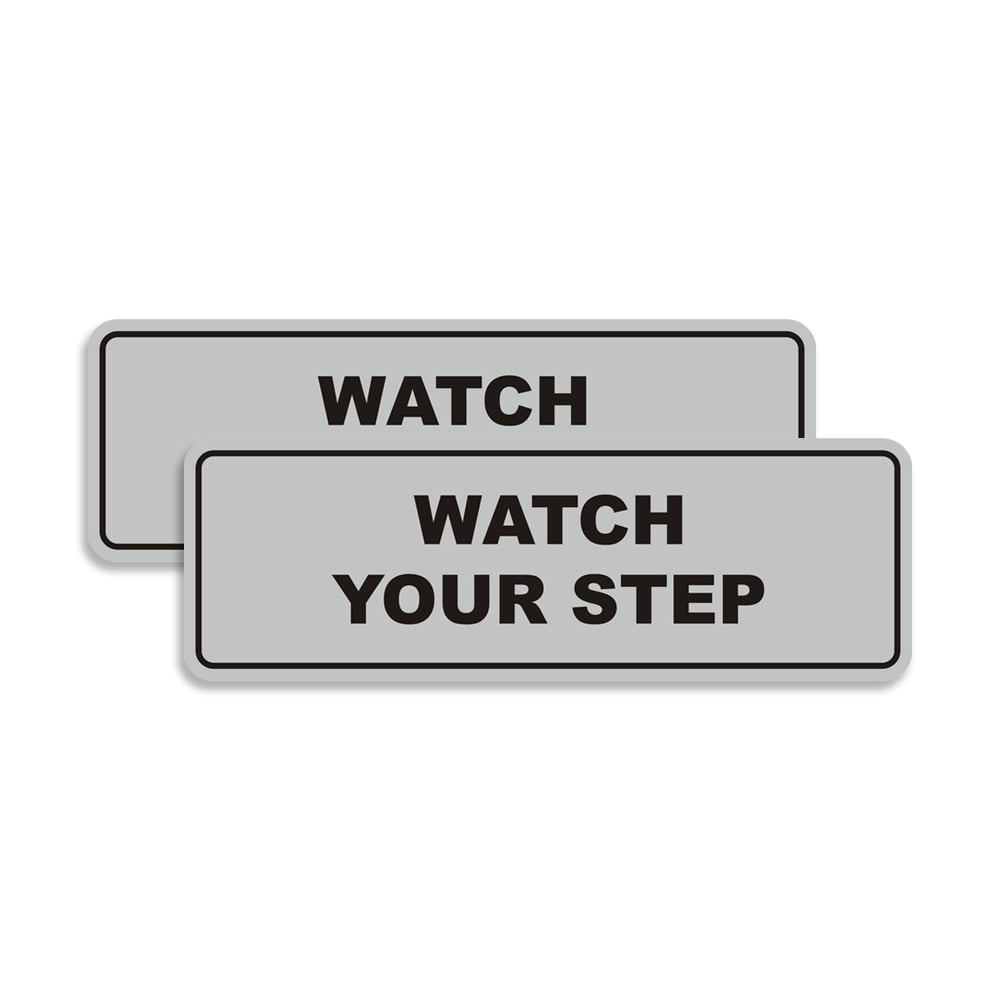 Signs ByLITA Standard Watch Your Step Wall or Door Sign | Health and ...