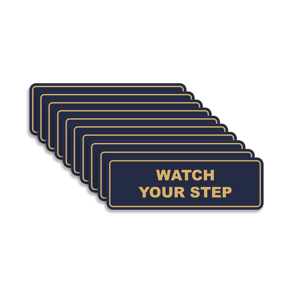 Signs ByLITA Standard Watch Your Step Wall or Door Sign | Health and ...