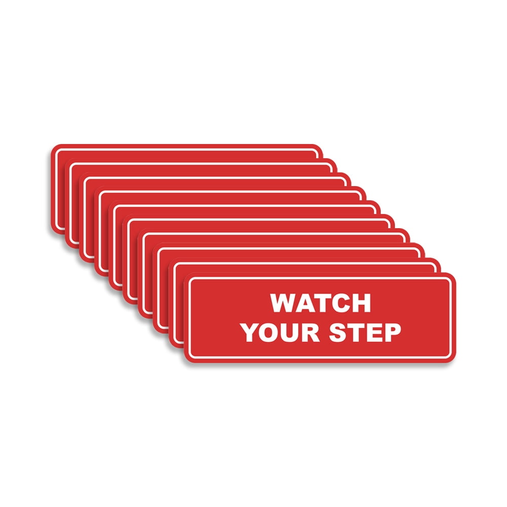 Signs ByLITA Standard Watch Your Step Wall or Door Sign | Health and ...