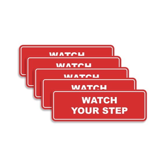 Signs ByLITA Standard Watch Your Step Wall or Door Sign | Health and ...