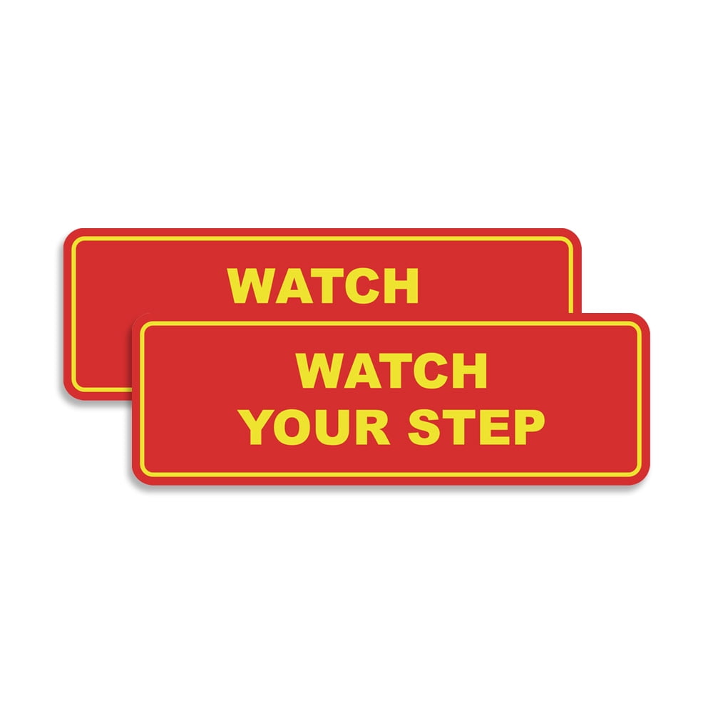 Signs ByLITA Standard Watch Your Step Wall or Door Sign | Health and ...