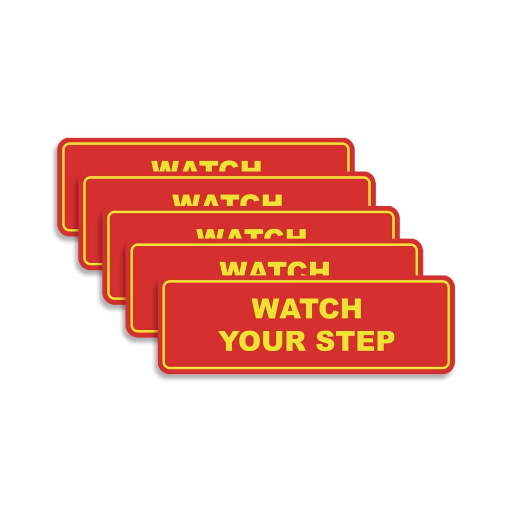 Signs ByLITA Standard Watch Your Step Wall or Door Sign | Health and ...