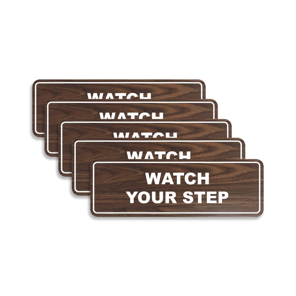 Signs ByLITA Standard Watch Your Step Wall or Door Sign | Health and ...
