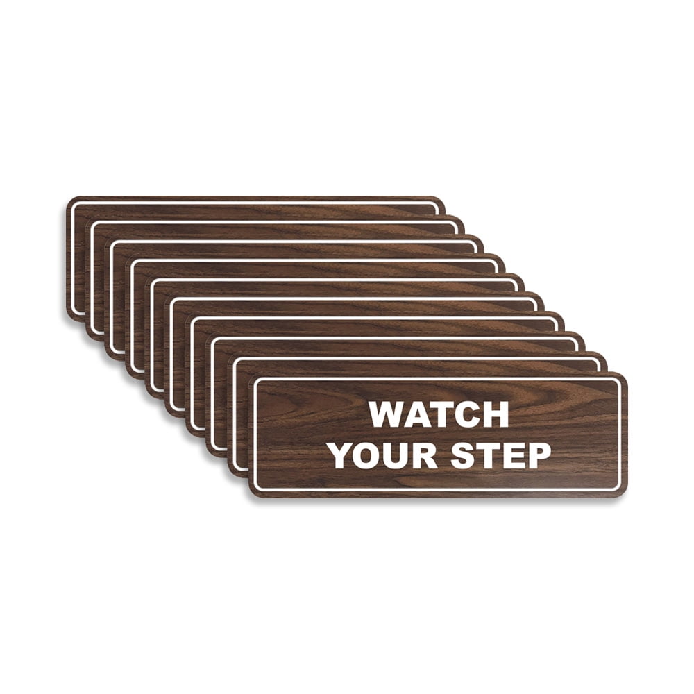Signs ByLITA Standard Watch Your Step Wall or Door Sign | Health and ...
