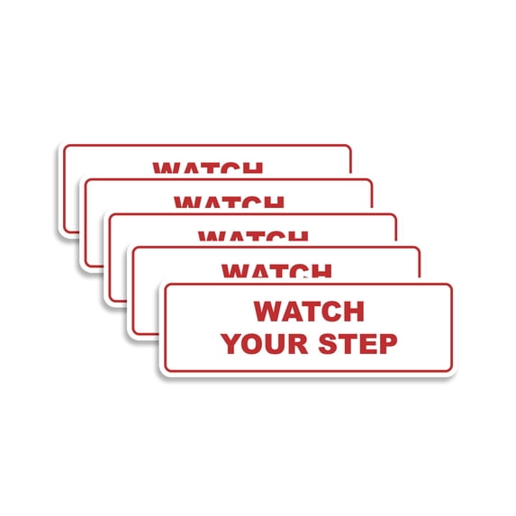 Signs ByLITA Standard Watch Your Step Wall or Door Sign | Health and ...