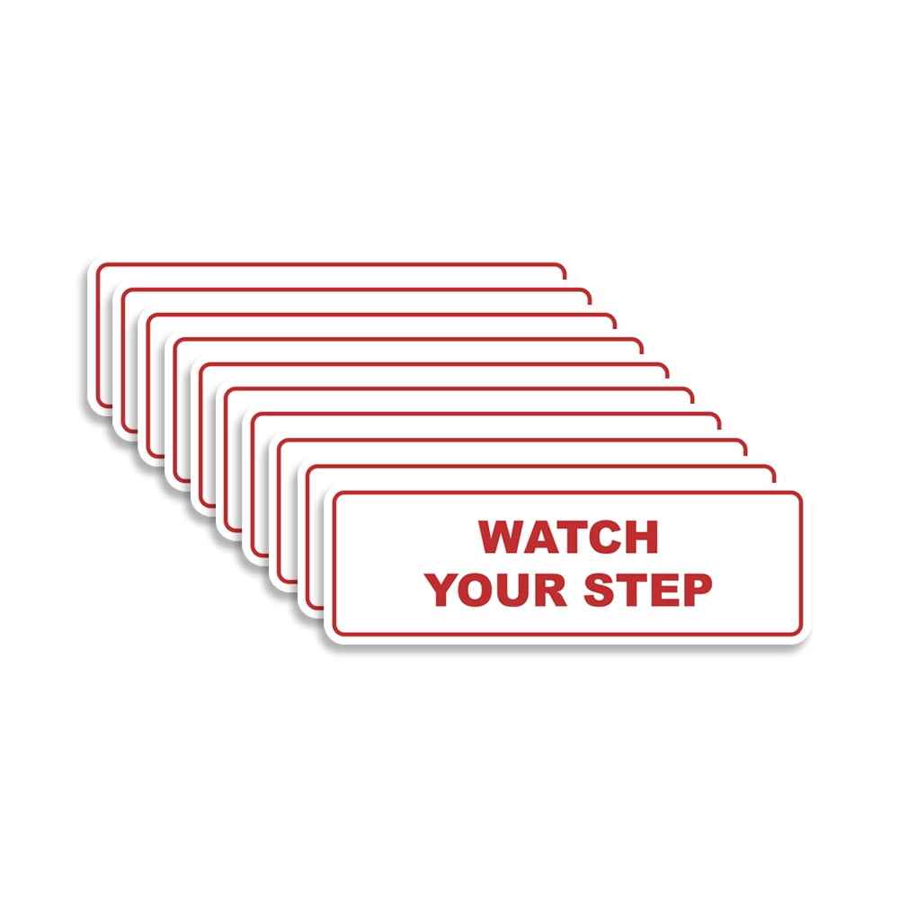 Signs ByLITA Standard Watch Your Step Wall or Door Sign | Health and ...