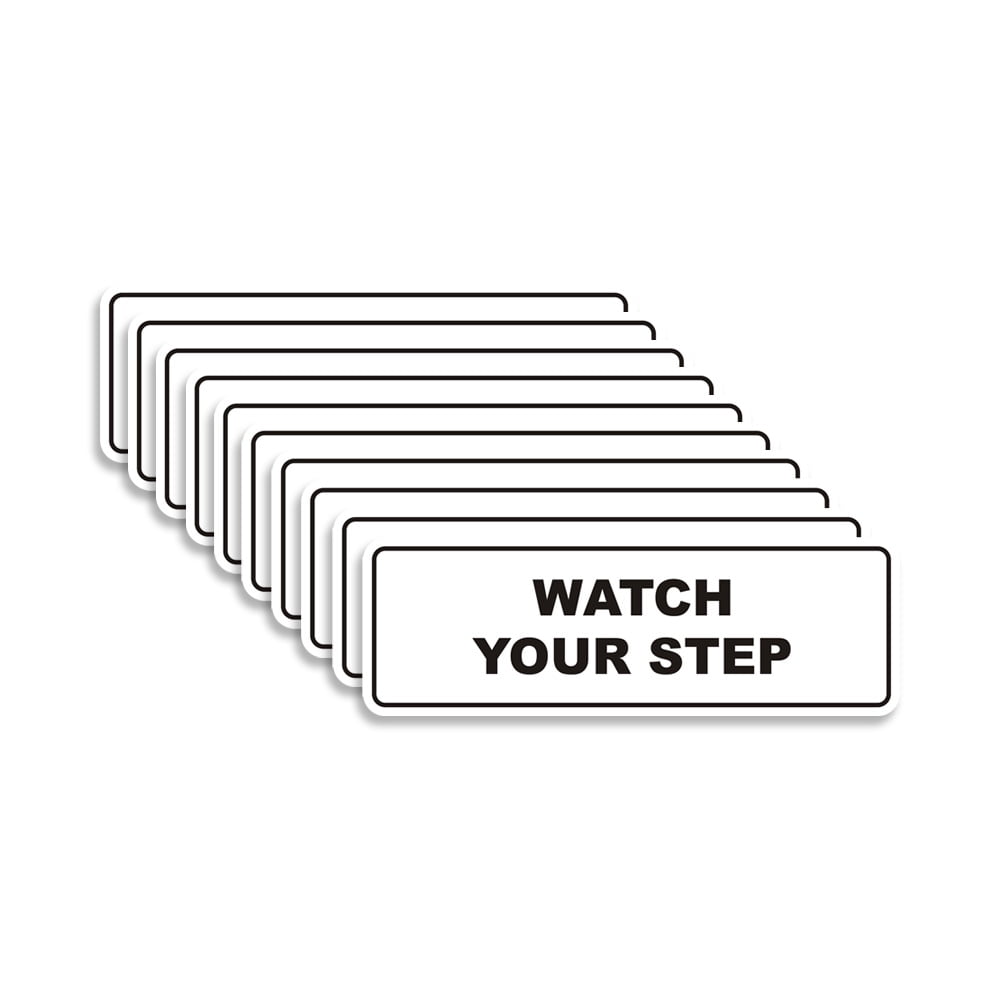 Signs ByLITA Standard Watch Your Step Wall or Door Sign | Health and ...