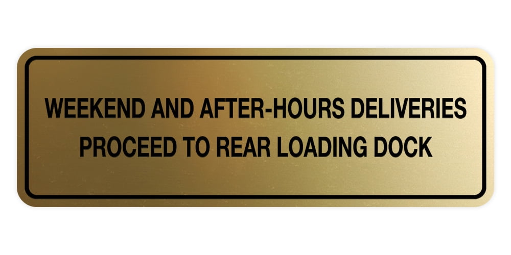 Signs ByLITA Standard Weekend And After-Hours Deliveries Proceed To ...