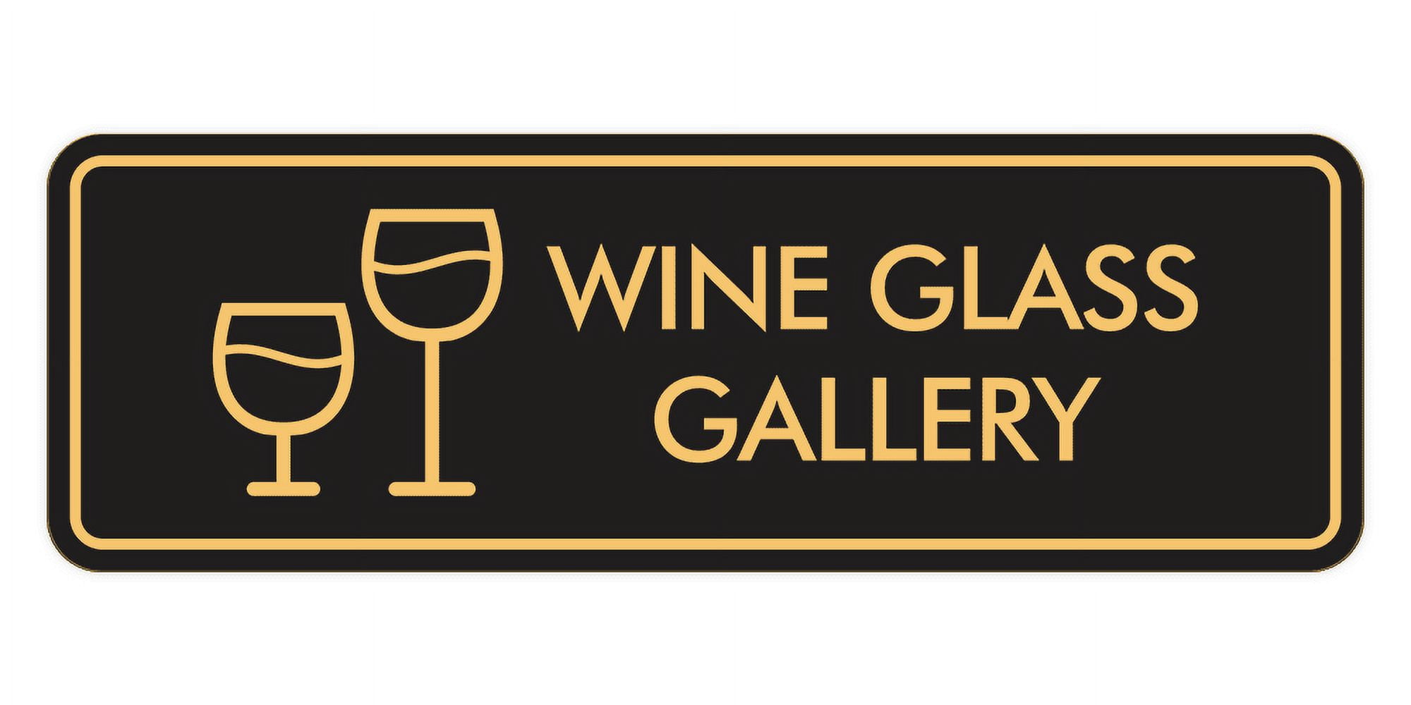 Signs ByLITA Standard Wine Glass Gallery Door or Wall Sign Easy ...