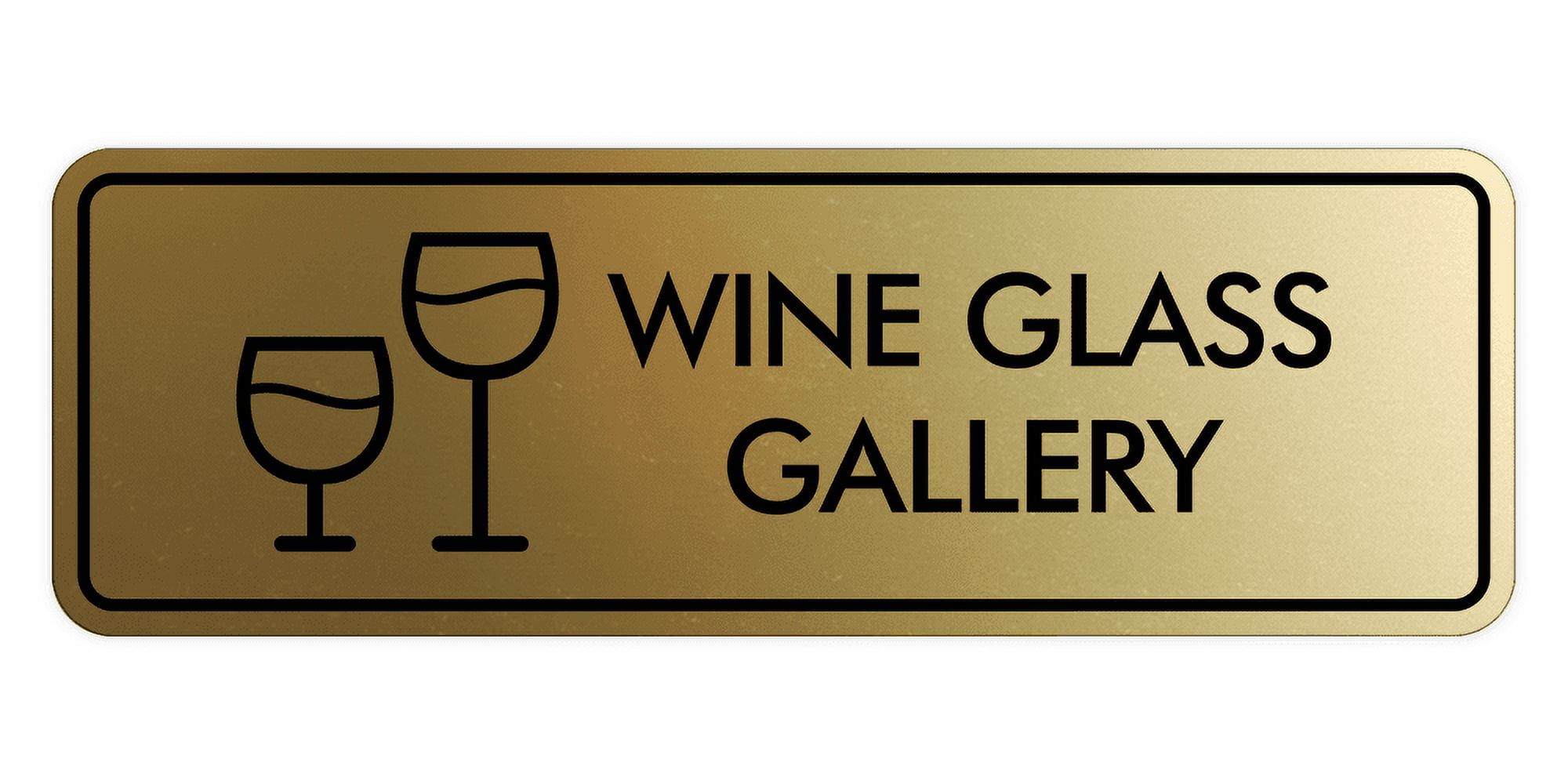 Signs ByLITA Standard Wine Glass Gallery Door or Wall Sign Easy ...