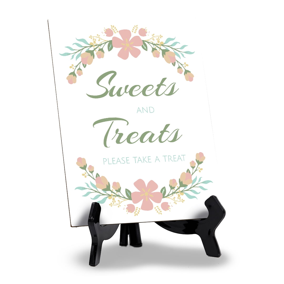 Signs ByLITA Sweets And Treats Please Take A Treat 6x8" Arc Flowers ...