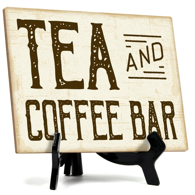 Signs ByLITA Tea and Coffee Bar Wedding Decoration Table Sign with ...